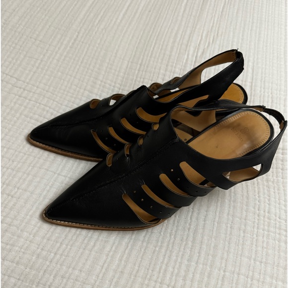 bill blass | Shoes | Bill Blass Tracy Black Leather Block Heel Ankle ...